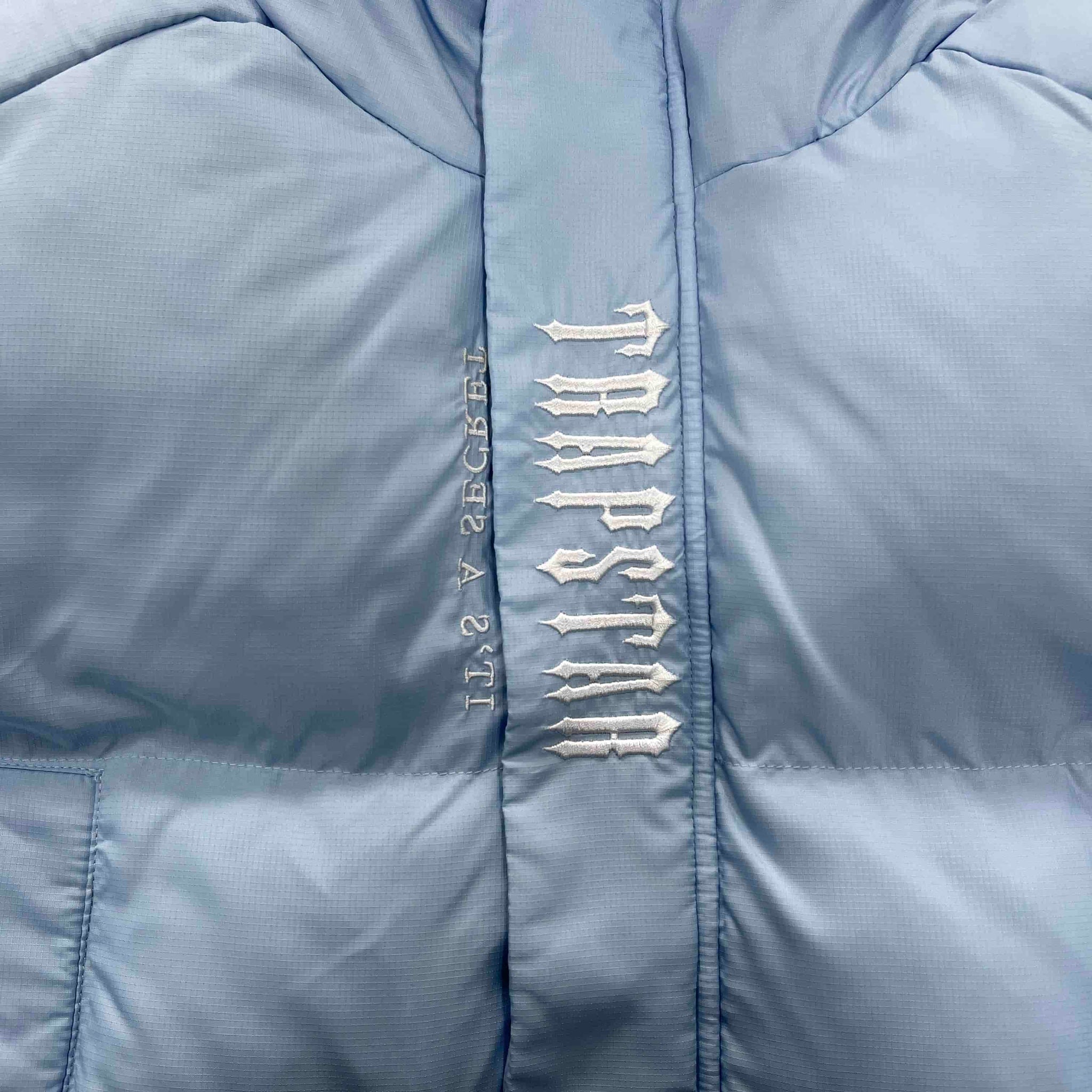 Trapstar jacket | WOMEN'S DECODED HOODED PUFFER 2.0 JACKET -ICE BLUE ...